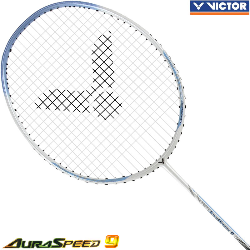 Badminton Racket - VICTOR - AURASPEED - VICTOR AURASPEED 9 White (ARS ...