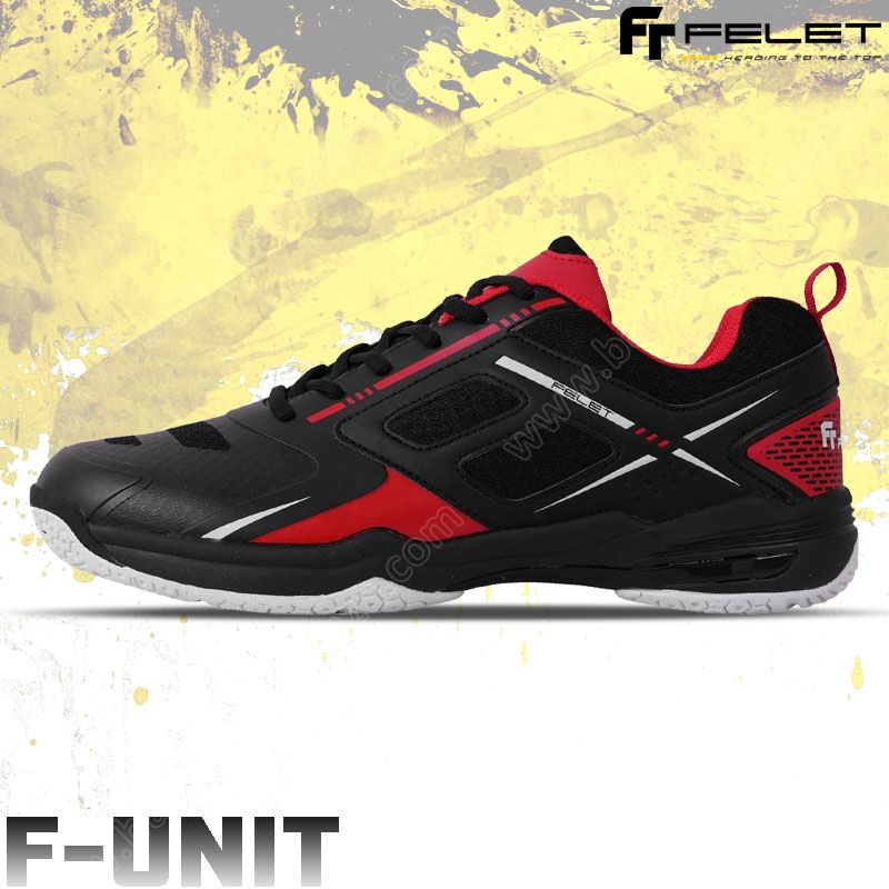 Badminton Shoes - Others - FELET F-UNIT Badminton Shoes Black/Red (F ...