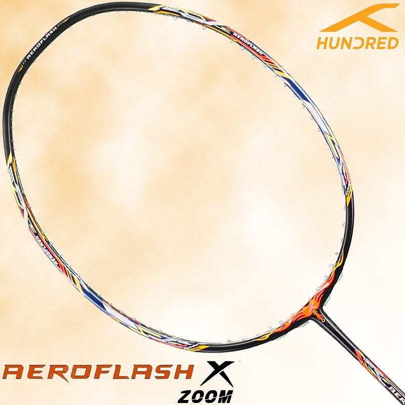 Badminton Racket - HUNDRED - HUNDRED AEROFLASH ZOOM 78 Gram Navy/Red ...