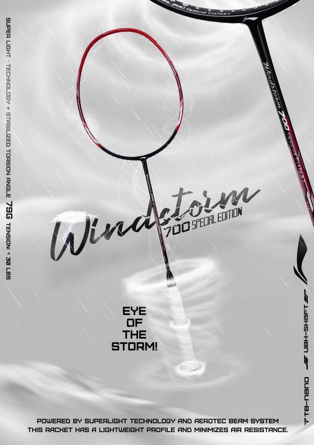 Badminton Racket - LI-NING - WINDSTORM - Li-Ning Windstorm 700 Special ...