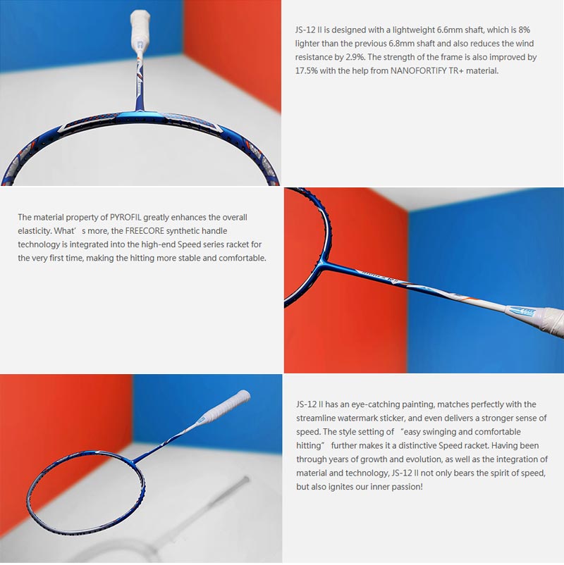 Badminton Racket - VICTOR - JETSPEED S - VICTOR JETSPEED S 12 II F (JS ...